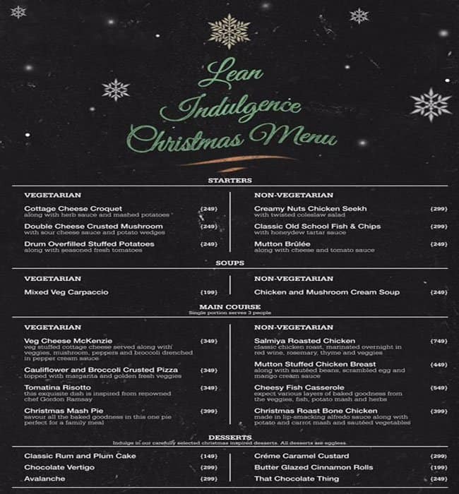 Lean Indulgence Menu, Menu for Lean Indulgence, New Palasia, Indore ...