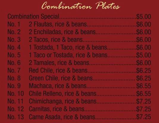 Menu at Azteca Bakery & Mexican, Phoenix, 416 N 7th Ave