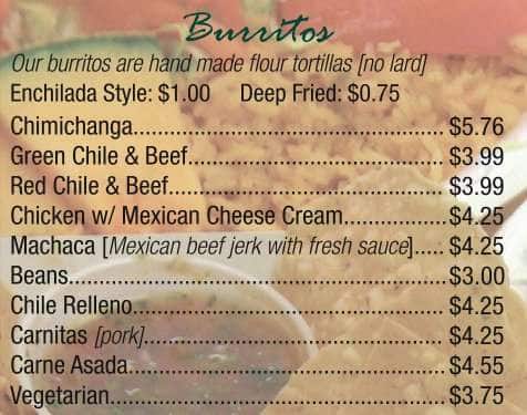 Menu at Azteca Bakery & Mexican, Phoenix, 416 N 7th Ave