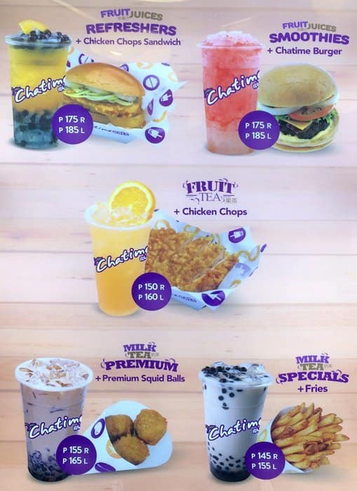 Menu at Chatime, Cebu City, G/F eBloc 2 Tower
