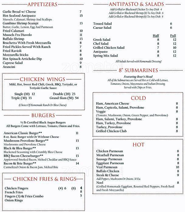 Menu at John's Place pub & bar, Matthews, Matthews Weddington Rd