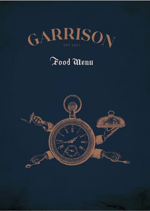 Menu of Garrison, Egmore, Chennai