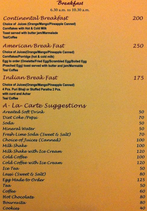 Horizon Menu, Menu for Horizon, Tajganj, Agra - Zomato