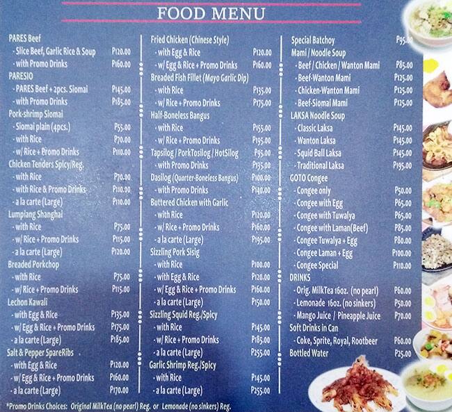 Menu at Frostea pub & bar, Quezon City, Eulogio Rodriguez Sr Avenue