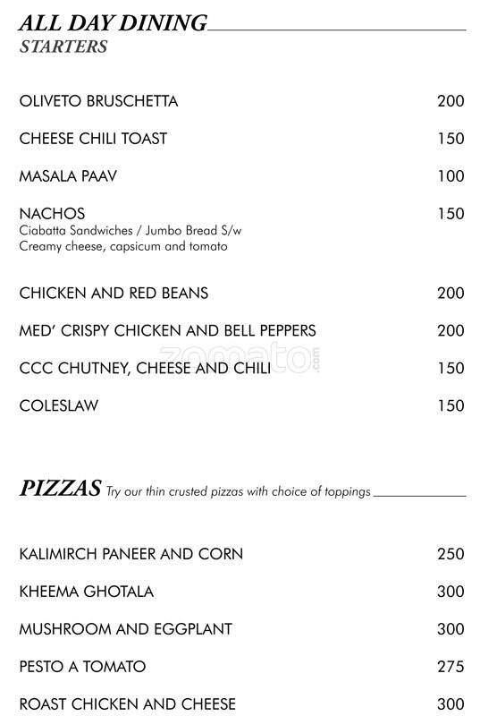 Menu at Nirvana Kitchen Bristo Grill & Bar, Pune