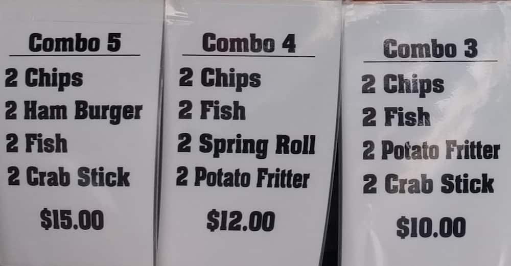 Menu at Goodwill Takeaways fast food, Auckland