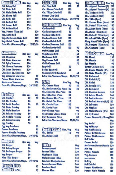 Crunchies Menu, Menu for Crunchies, Carter Road, Bandra West, Mumbai ...