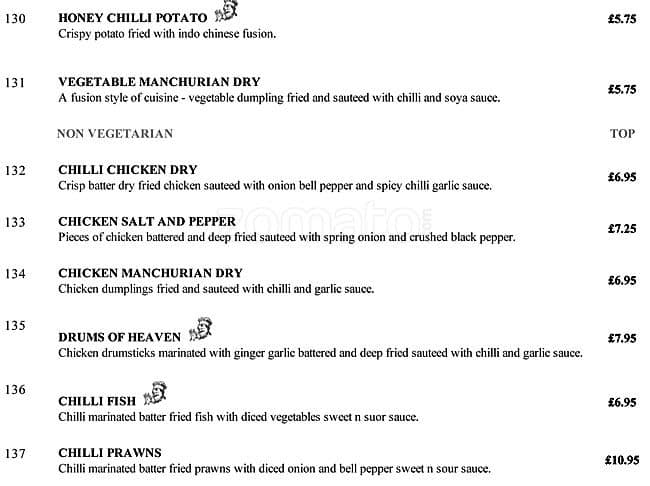 Menu at Delhi Spicee pub & bar, Northwood, 36 High St