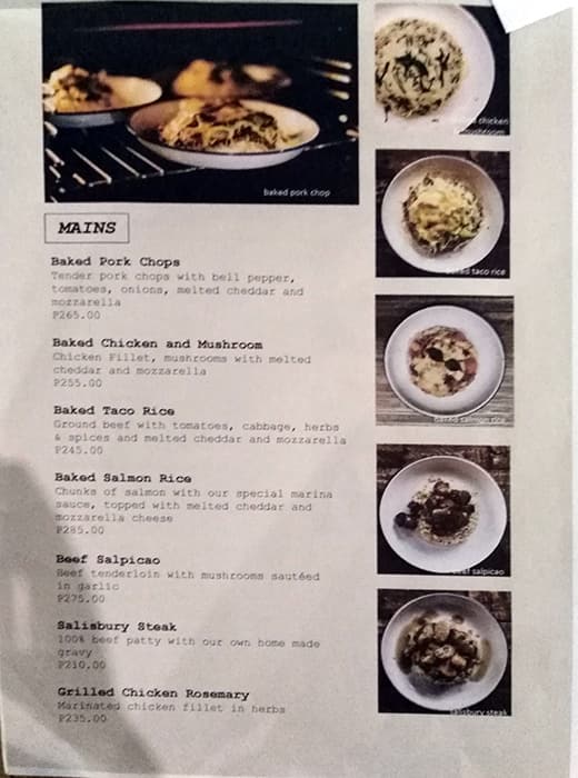 Menu at Ella and the Blackbird cafe, Quezon City