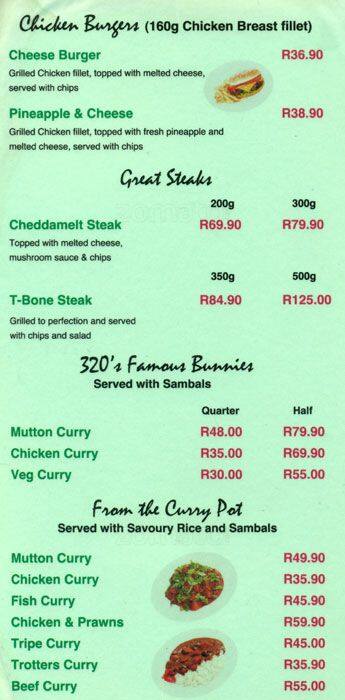 Menu at Plush Pub & Grill, Durban