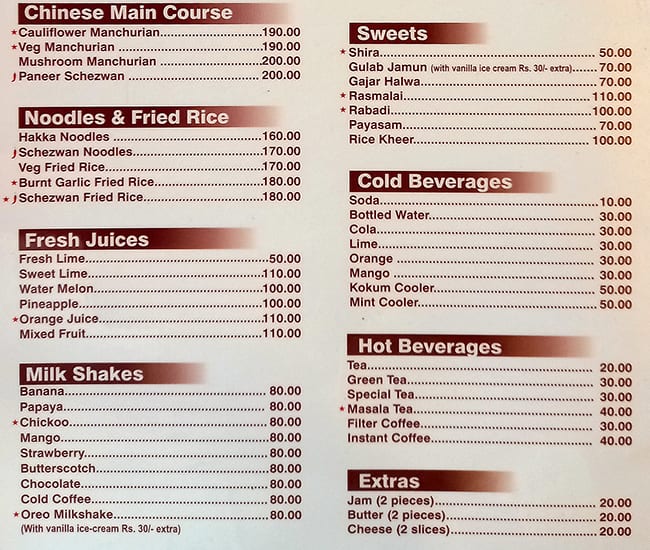 Menu at Navtara Veg Restaurant, Bambolim, Municipal Market Area