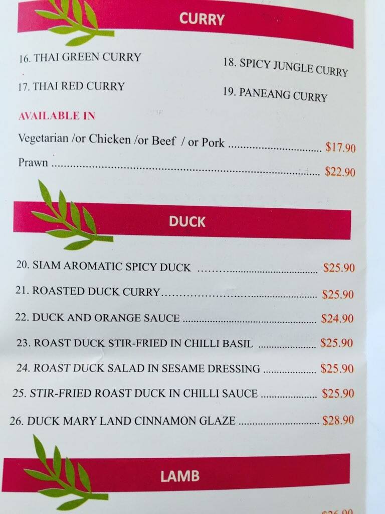 Menu at CocoNine restaurant, Campbell