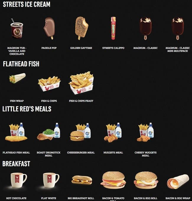 Menu at Red Rooster fast food, Edwardstown, Cnr Furness Ave & Main South Rd