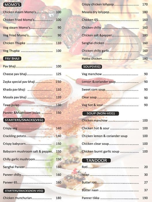 Zayka Menu, Menu for Zayka, Wakad, Pune - Zomato