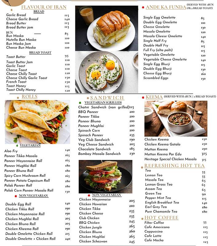 Menu of Heritage Kitchen & Co, Baner, Pune