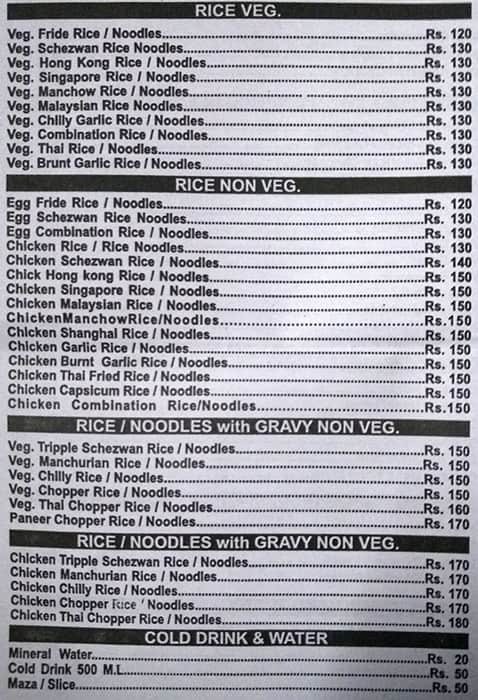 Menu at SPICE CORNER, Mumbai, Shop No 6 Spice Corner Block No 1