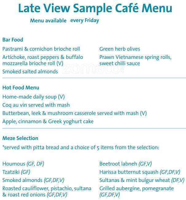 Menu at Benugo restaurant, London, Cromwell Rd