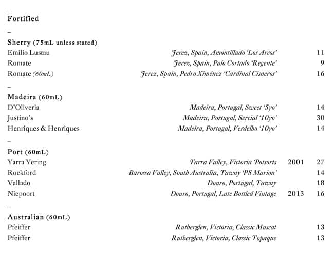 Menu at Cumulus Up. restaurant, Melbourne