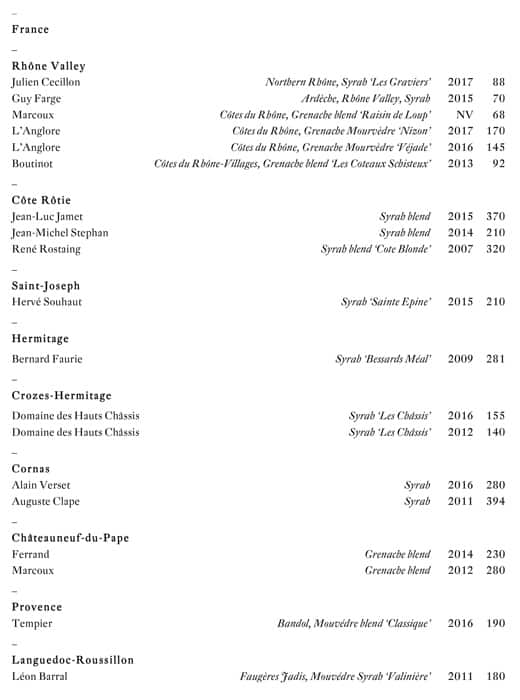 Menu at Cumulus Up. restaurant, Melbourne