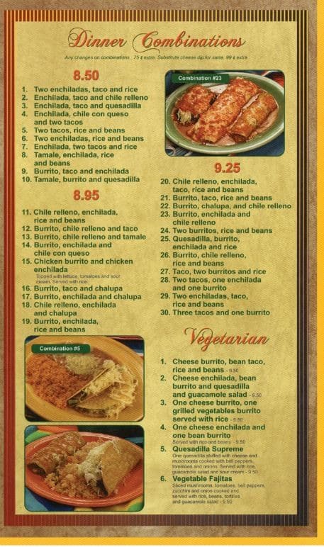 Menu at El Toro Restaurant, Springfield, S Limestone St