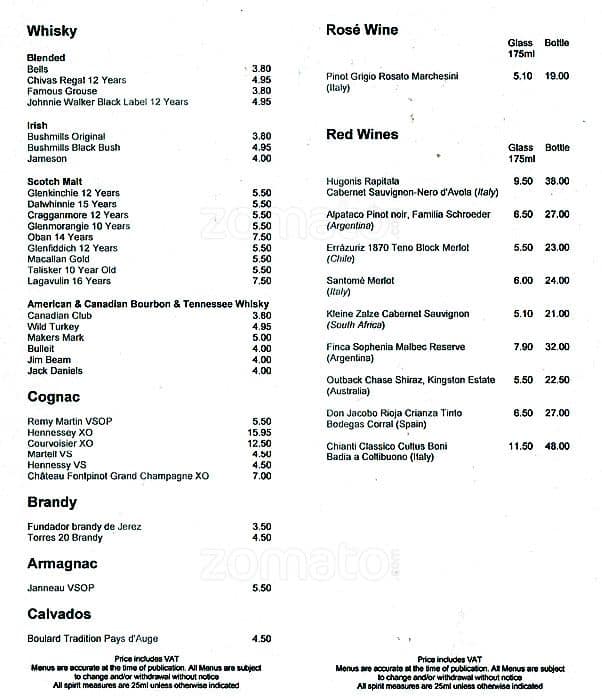 Lounge - Novotel London West Menu - Zomato UK