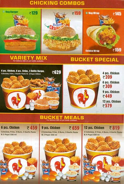 Menu at Chicking Fried Chicken, Delhi, SF 37