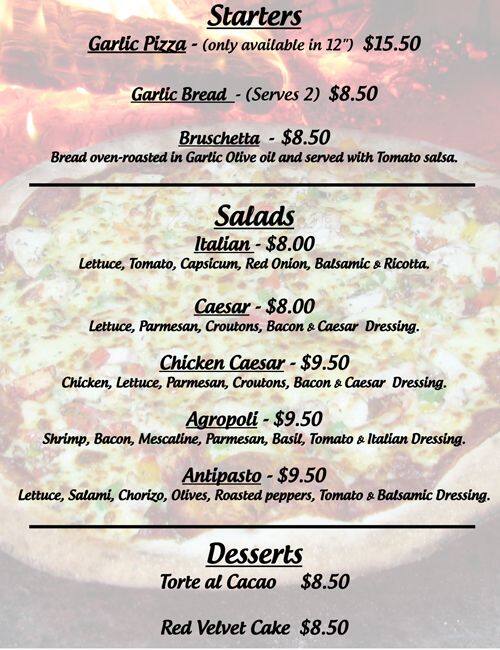 Capizzi Pizzeria Menu, Menu for Capizzi Pizzeria, Rotorua Central ...