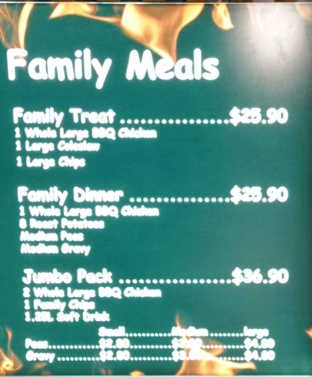 Menu at Firestone Charcoal Chicken fast food, Lynbrook