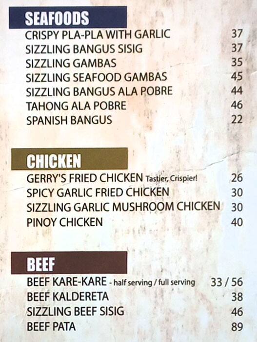 Menu at Tapa King Party Hall restaurant, Dubai, Al Jazira St