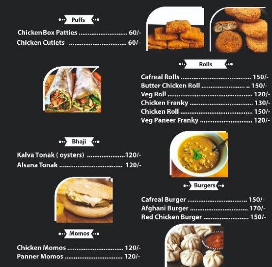 Menu of Cafe Adda, Margao, Goa