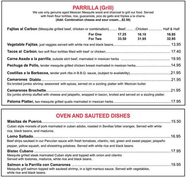 Menu at Cactus Cantina pub & bar, Washington