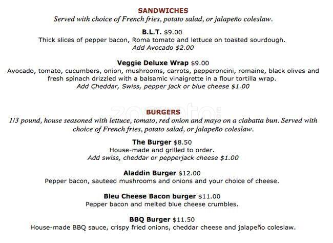 Menu at The Lamp pub & bar, Portland