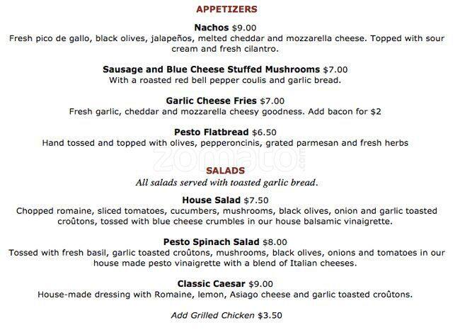 Menu at The Lamp pub & bar, Portland