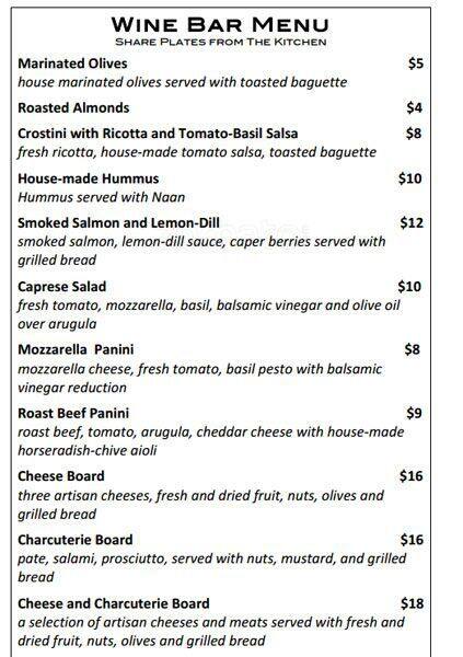 The Wine Loft Menu, Menu for The Wine Loft, Carlsbad, San Diego ...