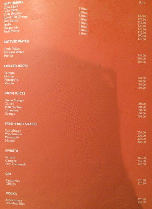Menu at UNO at Waterfront Airport Hotel and Casino restaurant, Lapu ...