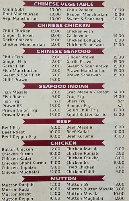 Menu at Micro City cafeteria, Dubai, 34b Street