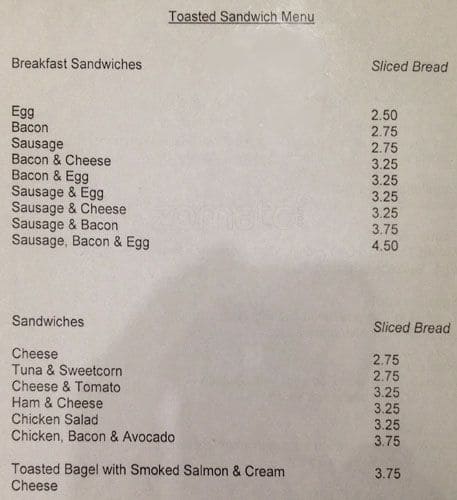 Menu at The Uncommon Room restaurant, London, Balham Hill