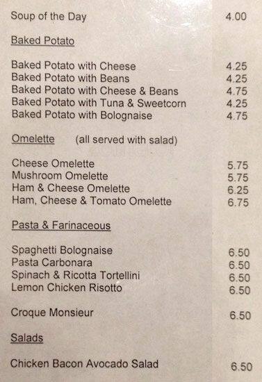 Menu at The Uncommon Room restaurant, London, Balham Hill