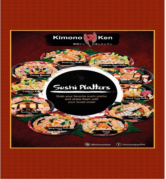 Menu at Kimono Ken restaurant, Pasay, 1 JW Diokno Vlvd