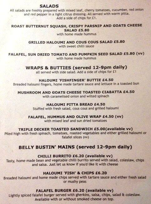 Menu at Fuel Cafe Bar, Manchester, 448 Wilmslow Rd