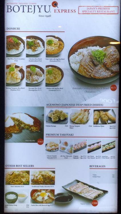 Botejyu Express Menu, Menu for Botejyu Express, Balintawak, Quezon City ...