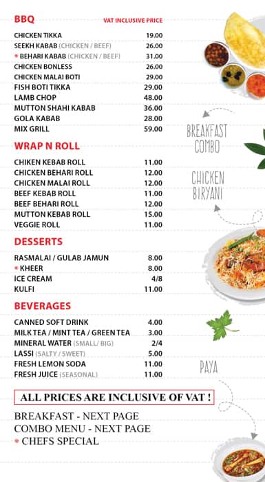 Menu at Daily Restaurant Bur Dubai, Dubai, Royal Ascot Hotel Apartment ...