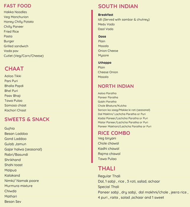 Menu of Makhan Mishri, Wagholi, Pune