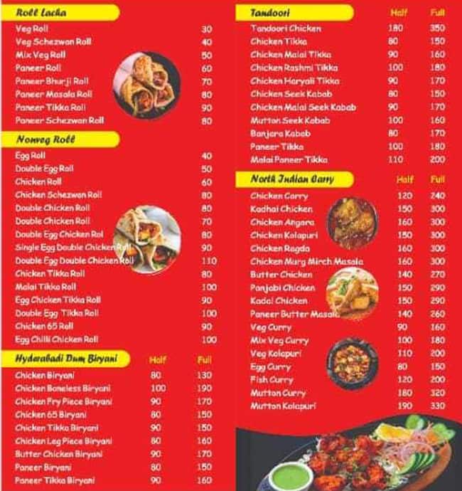 Menu of Delhi Spice Roll Hut, Indraprastha Industrial Area, Kota