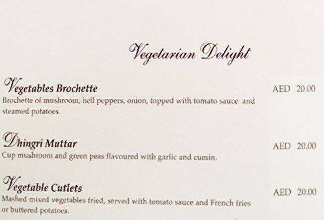 Menu at Canary Restaurant, Sharjah, 89V9+X35 - Al Mina Road