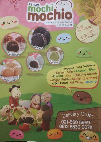 Menu at Mochi Mochio desserts, Jakarta, Central Park