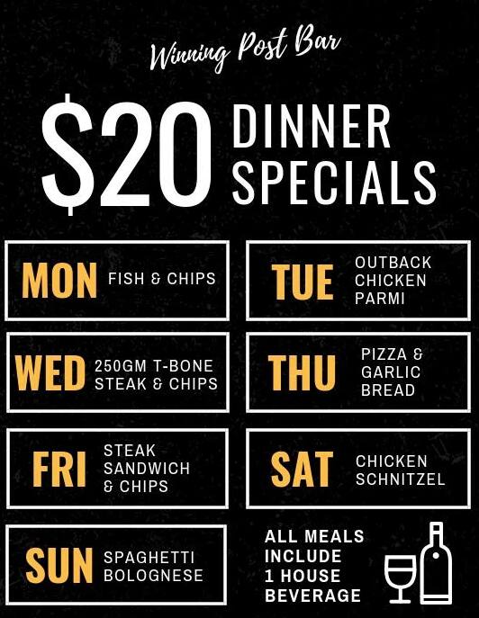 Menu at The Post pub & bar, Rosehill