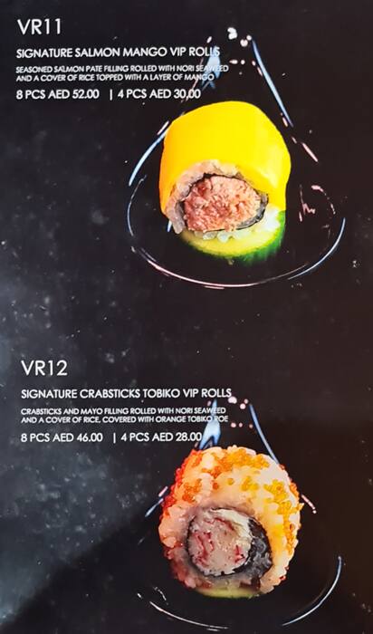Menu at Sushi Nations - Latifa Tower fast food, Dubai, Sheikh Zayed Rd