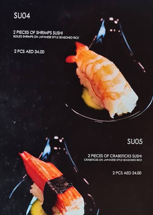 Menu at Sushi Nations - Latifa Tower fast food, Dubai, Sheikh Zayed Rd