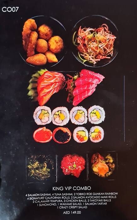 Menu at Sushi Nations - Latifa Tower fast food, Dubai, Sheikh Zayed Rd